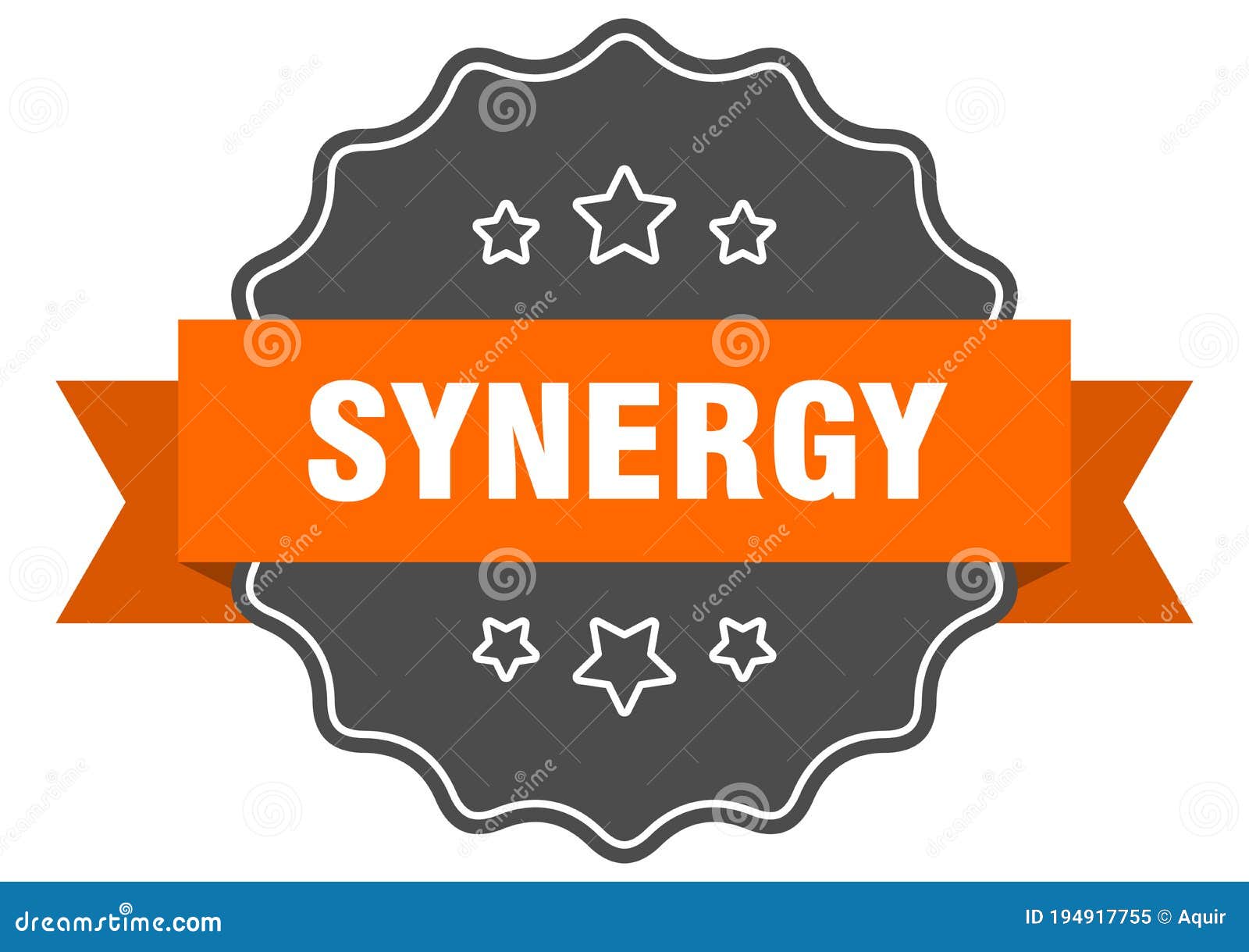 Synergy label stock vector. Illustration of emblem, sticker - 194917755