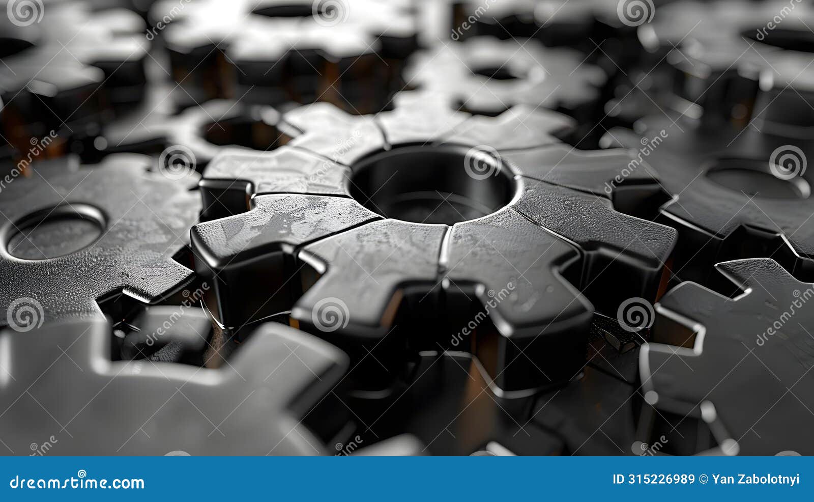 Synergy in Motion: Interconnected Gears. Concept Mechanical Engineering ...