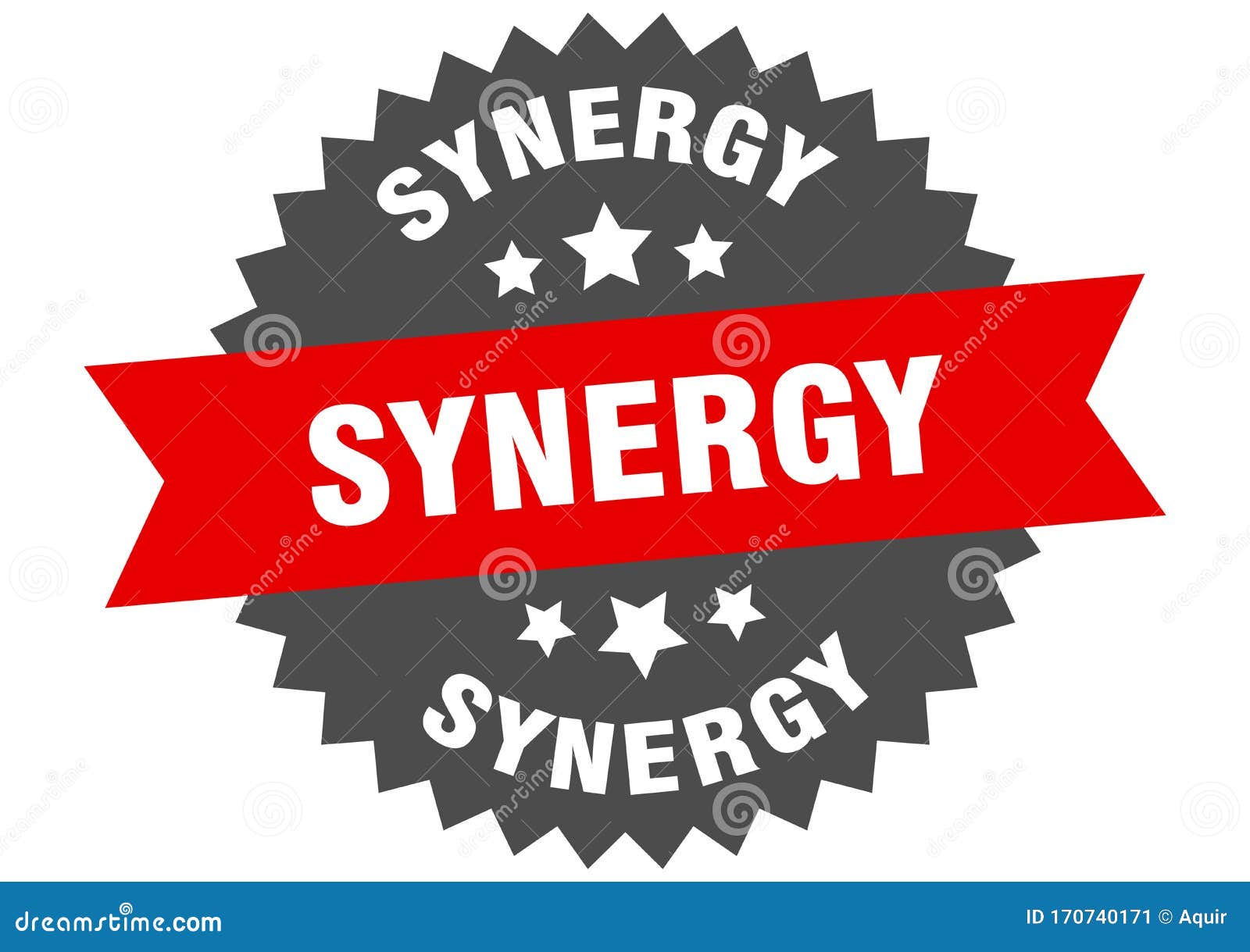 Synergy Sign. Synergy Circular Band Label. Synergy Sticker Stock Vector ...