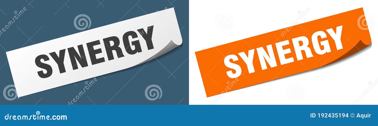 Synergy Sticker. Synergy Sign Set Stock Vector - Illustration of label ...