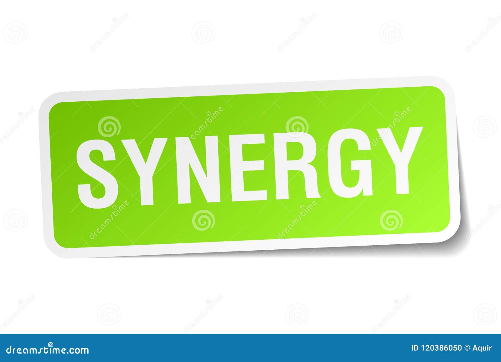 Synergy sticker stock vector. Illustration of sticker - 120386050