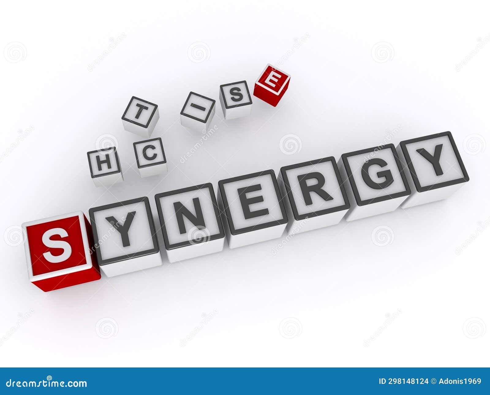 Synergy Word Block on White Stock Photo - Image of working, together ...