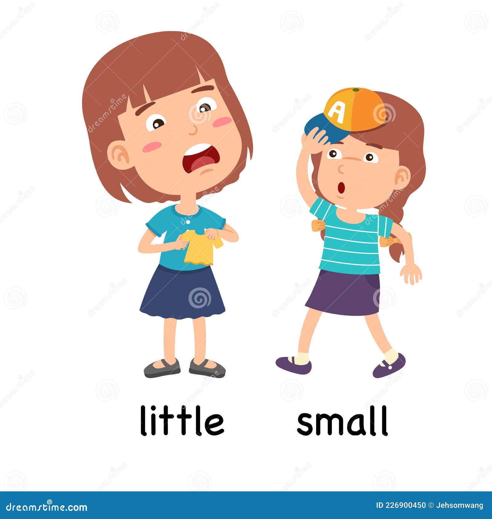 Synonymes Adjectifs Petits Et Petits Illustration de Vecteur ...