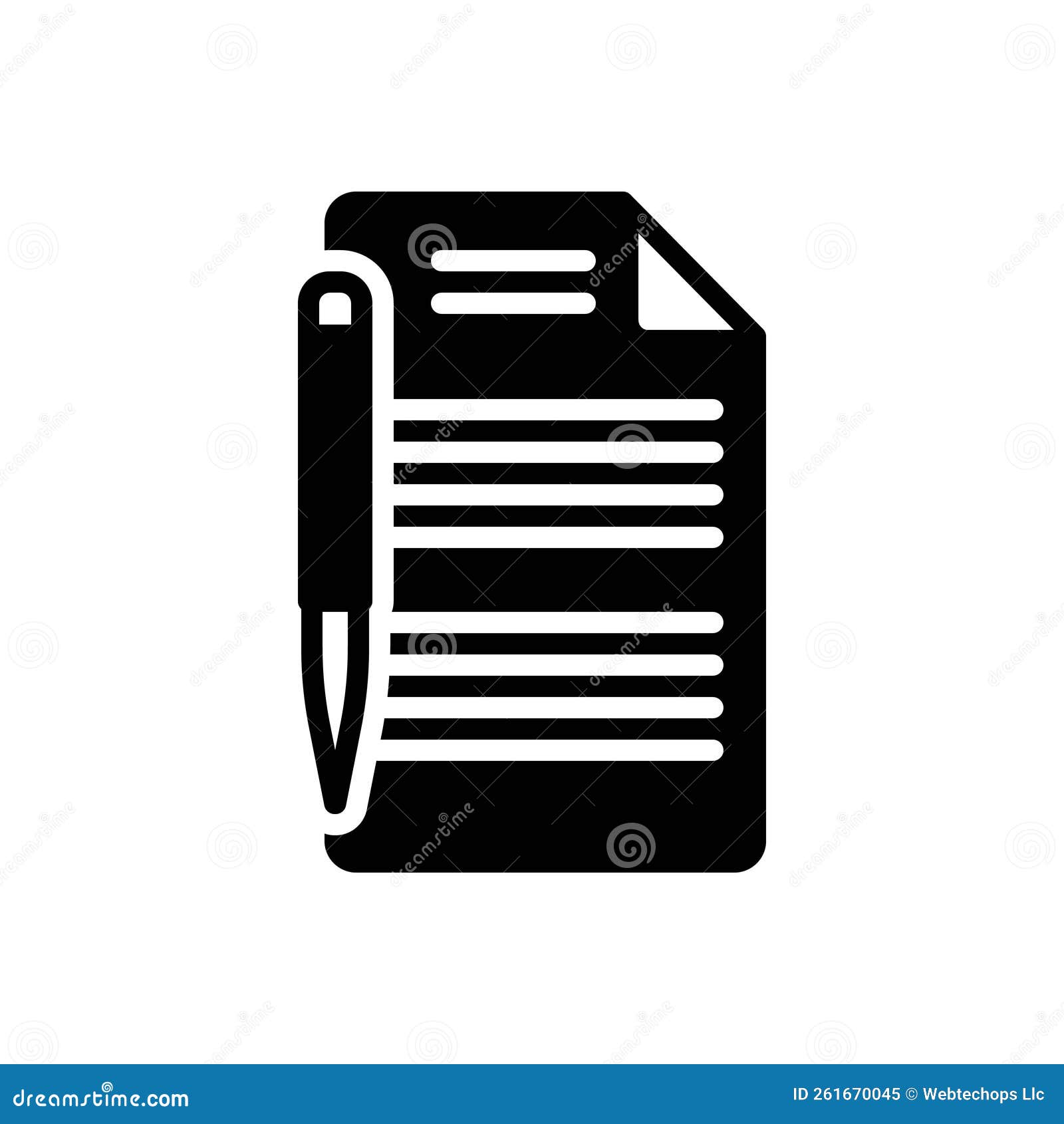 Black Solid Icon for Synopsis, Essence and Summary Stock Vector ...