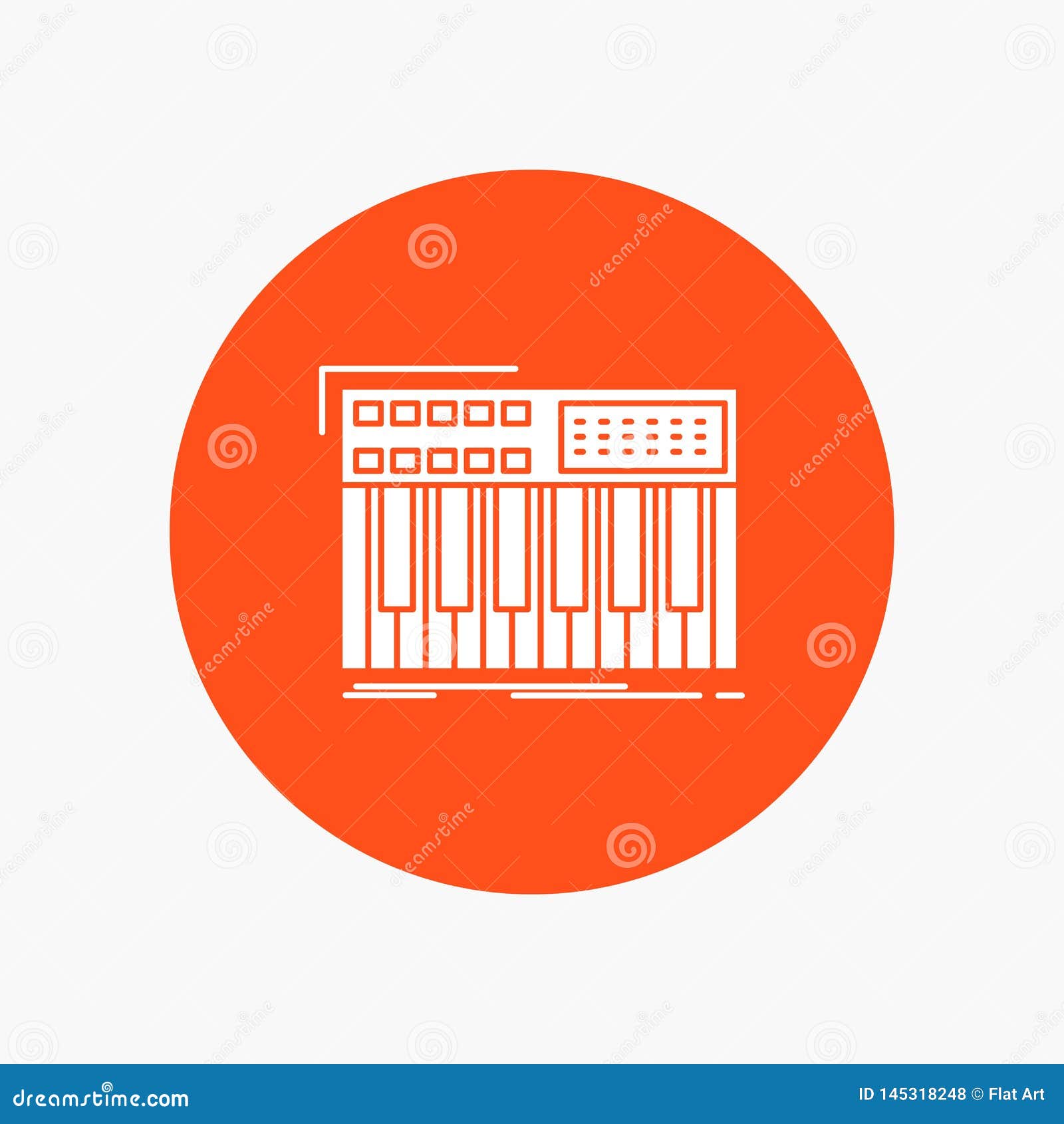Synth, Keyboard, Midi, Synthesiser, Synthesizer White Glyph Icon in ...