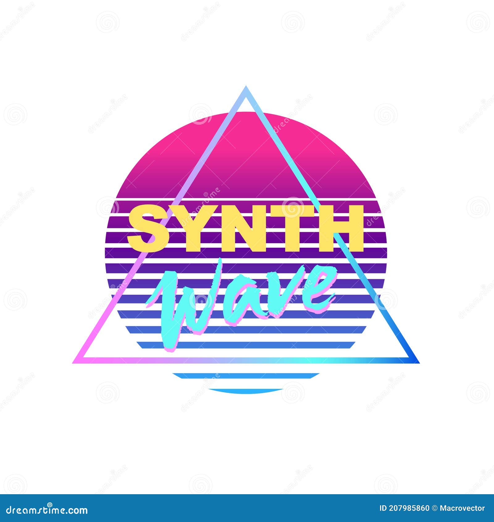 Synth Wave Icon stock illustration. Illustration of clipart - 207985860