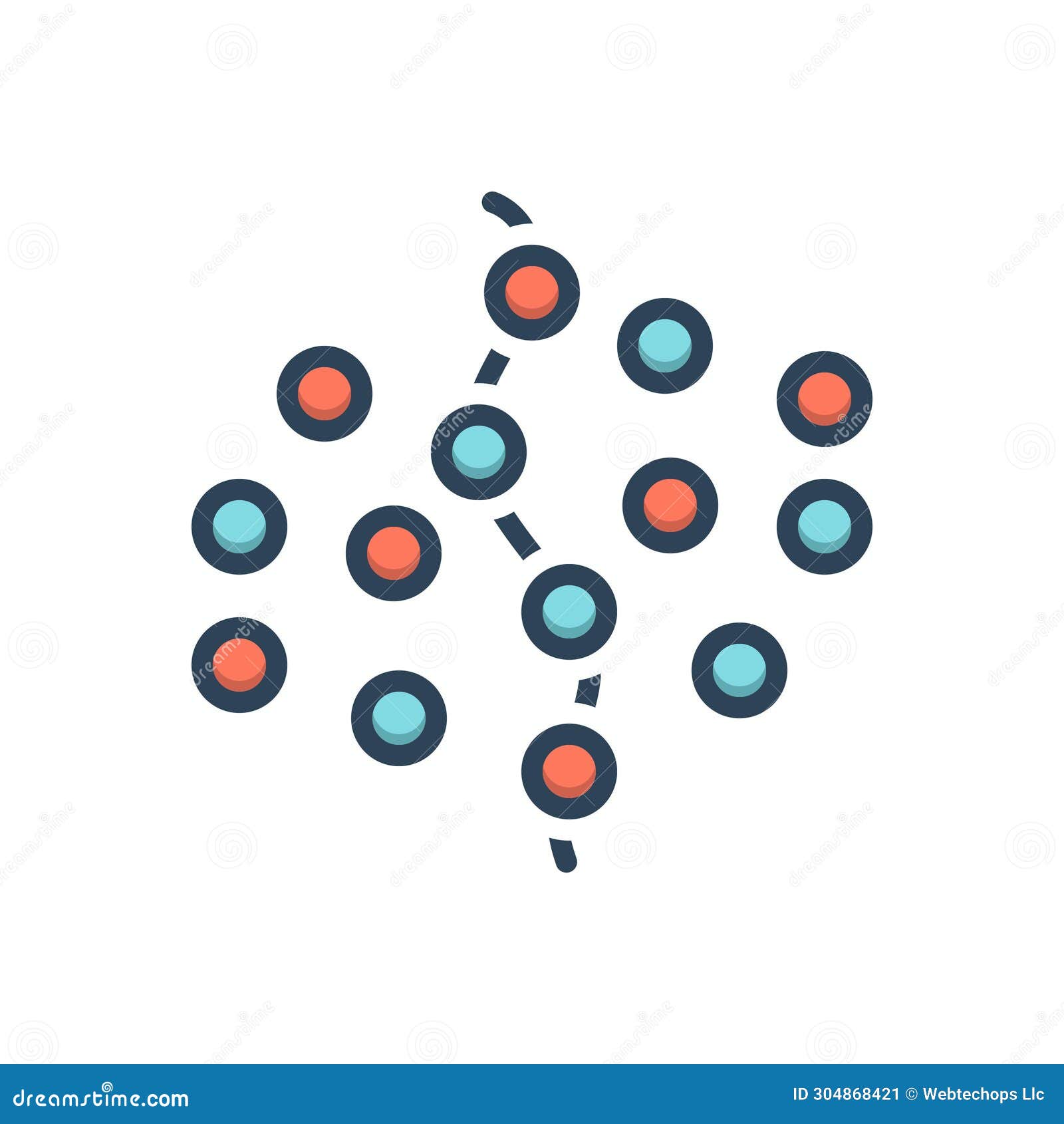 Color Illustration Icon for Synthesis, Protein and Atomic Stock Vector ...