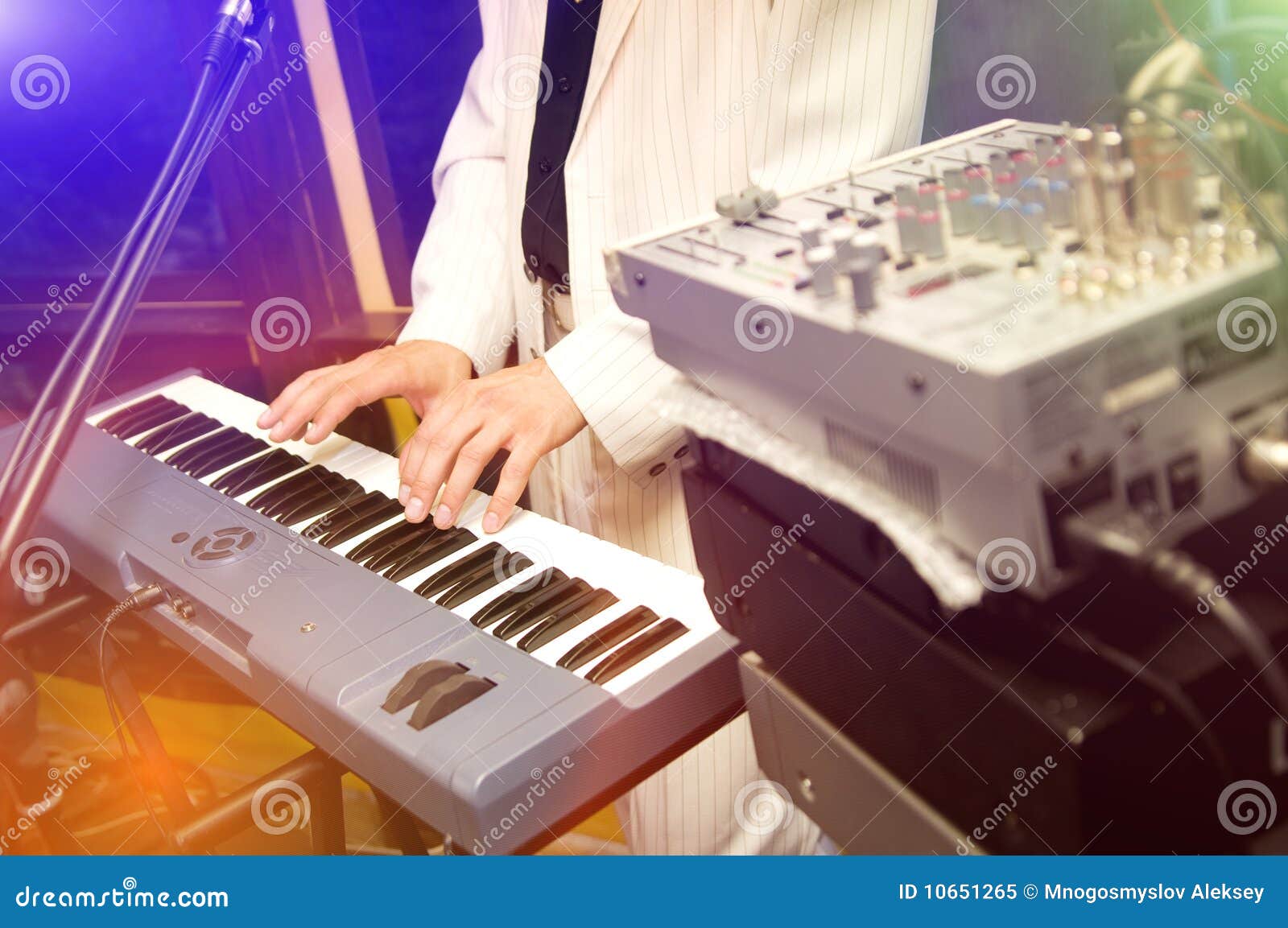 Synthesizer stock image. Image of musician, people, instrument - 10651265