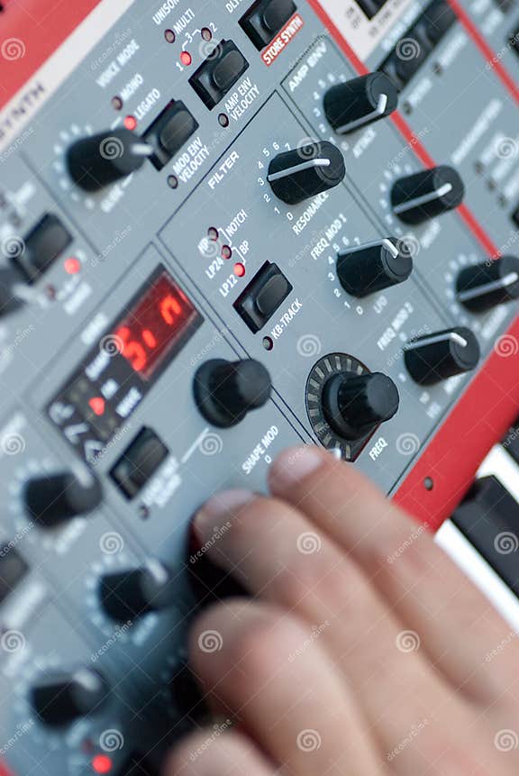 Synthesizer Buttons stock image. Image of parameters - 21701793