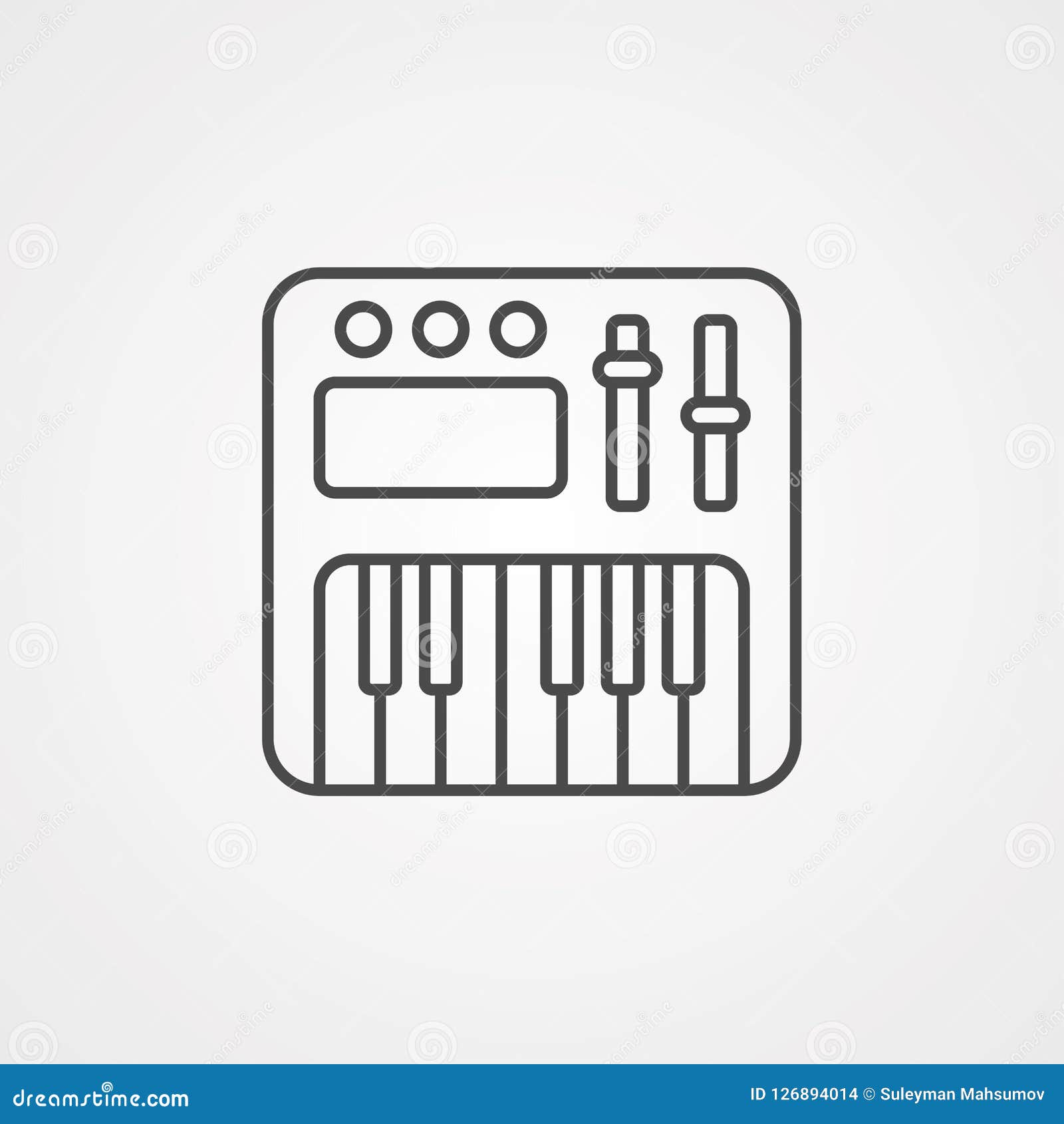 Synthesizer Vector Icon Sign Symbol Stock Vector - Illustration of flat ...