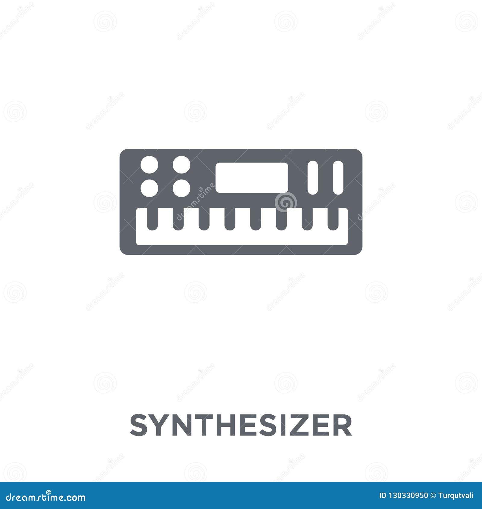 Synthesizer Icon from Music Collection. Stock Vector - Illustration of ...