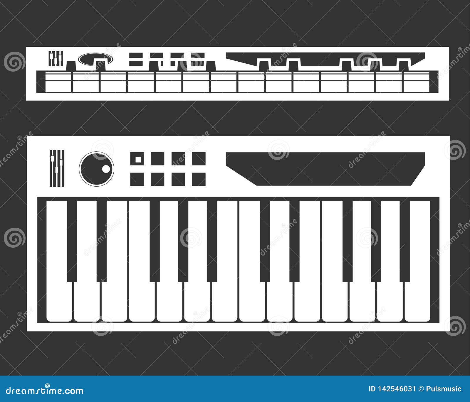 Synthesizer icon vector stock vector. Illustration of organ - 142546031
