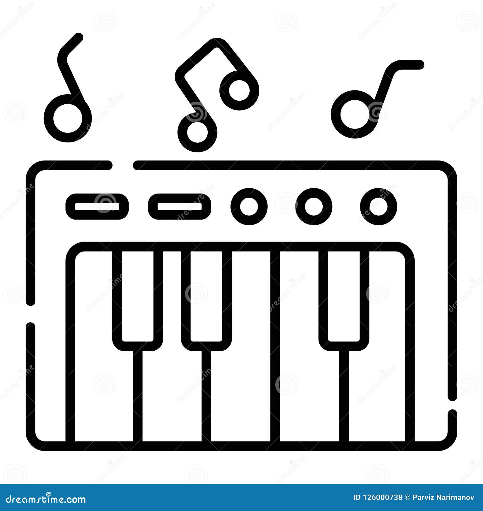 Synthesizer icon vector stock illustration. Illustration of line ...