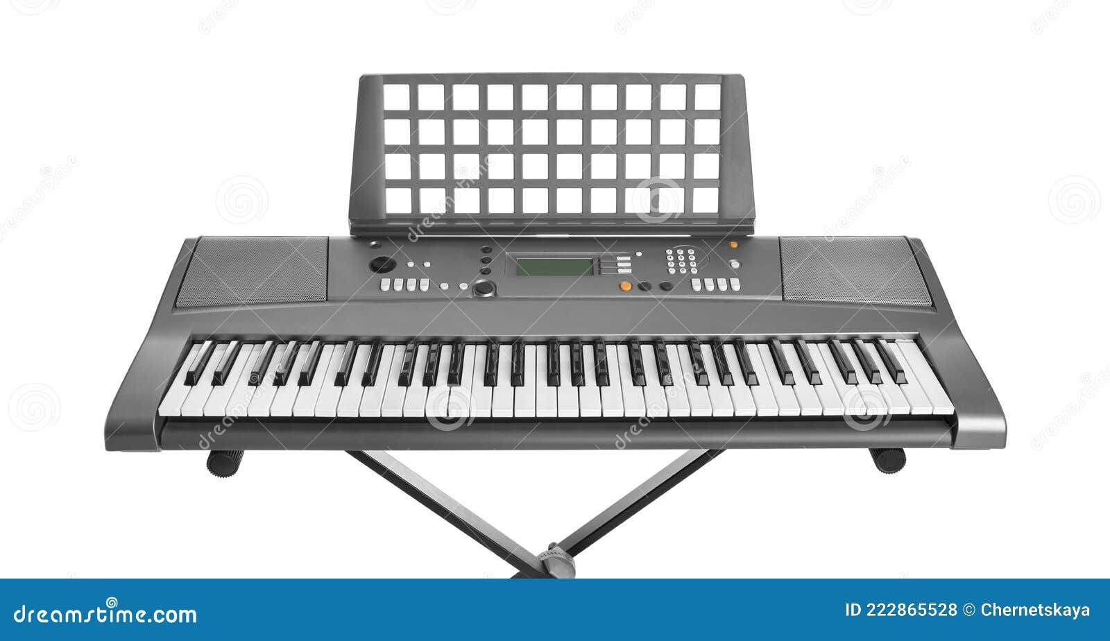 Synthesizer Isolated on White. Electronic Musical Instrument Stock ...