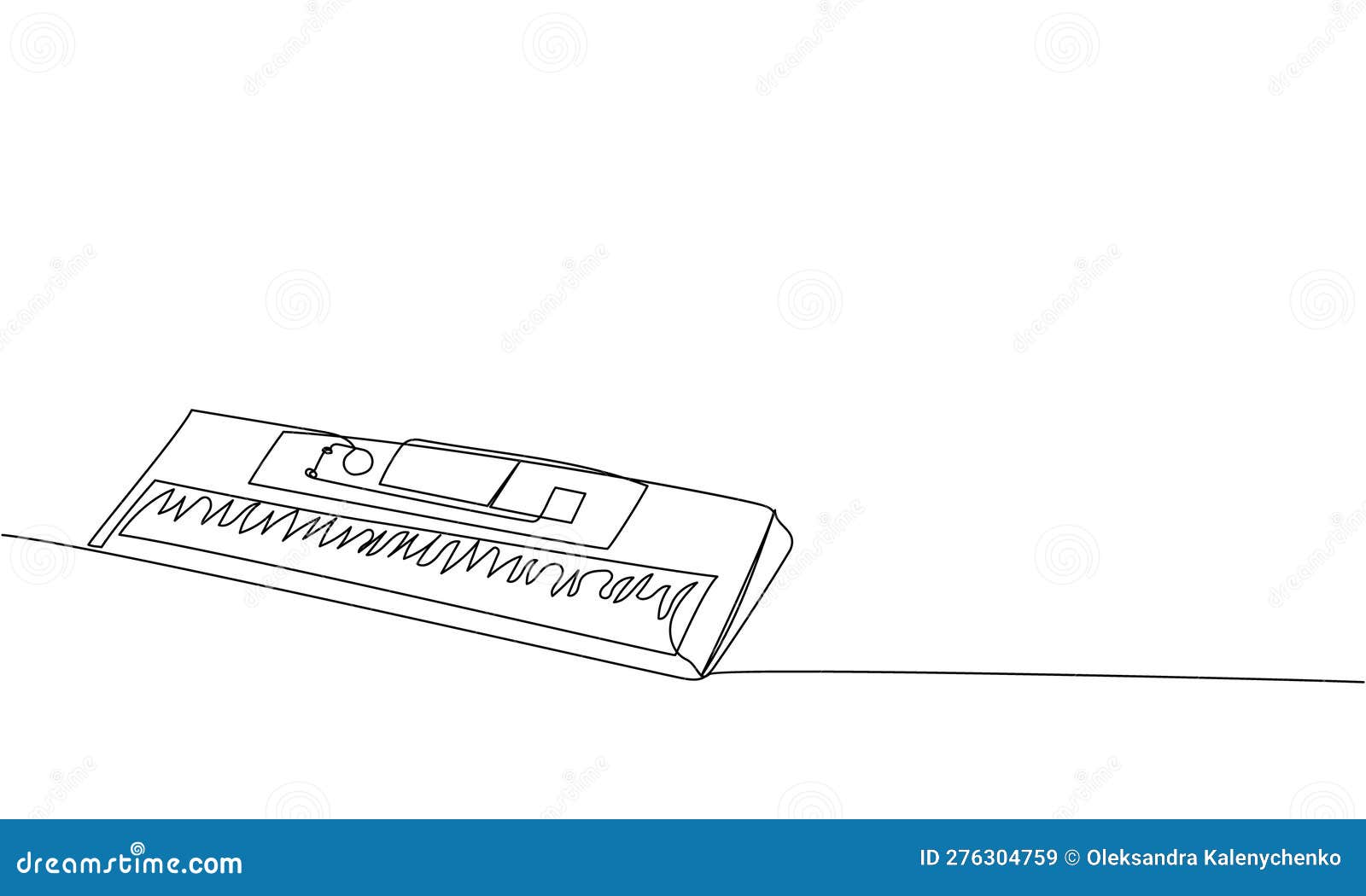 Synthesizer, Keyboard One Line Art. Continuous Line Drawing of Play ...