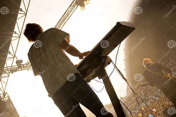 Synthesizer player stock image. Image of emtional, concert - 1295319