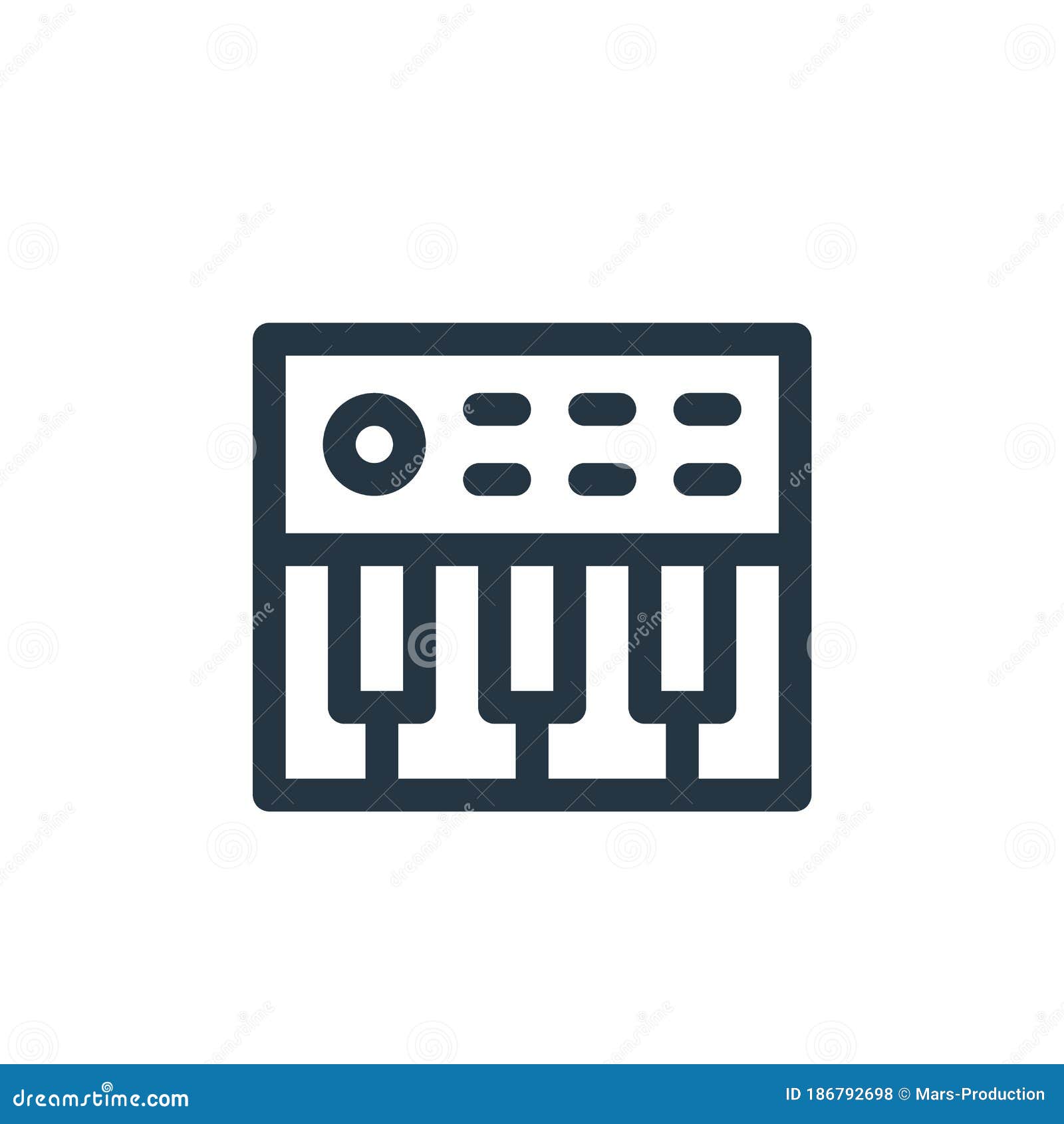 Synthesizer Vector Icon. Synthesizer Editable Stroke Stock Illustration ...