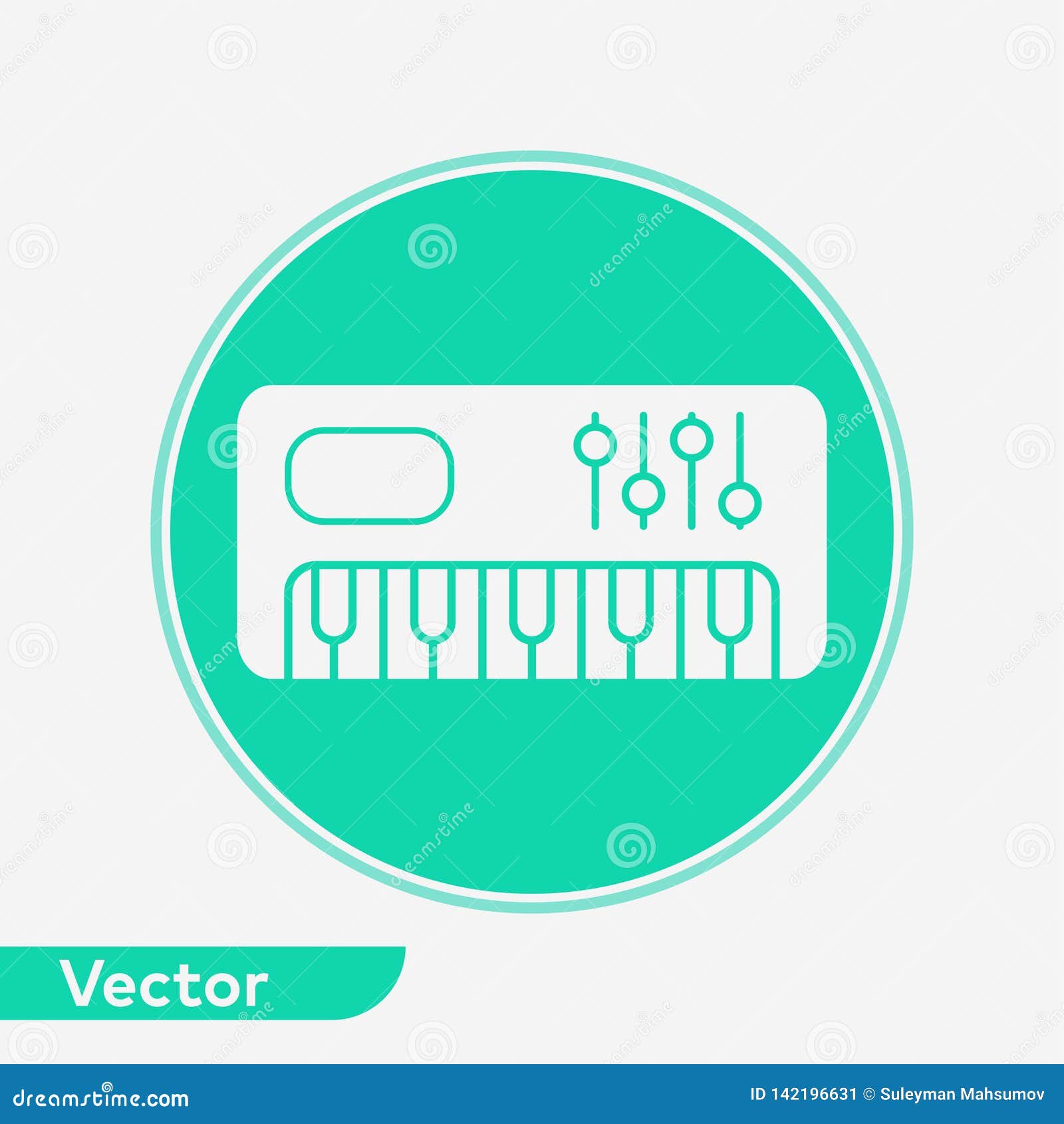 Synthesizer Vector Icon Sign Symbol Stock Vector - Illustration of line ...