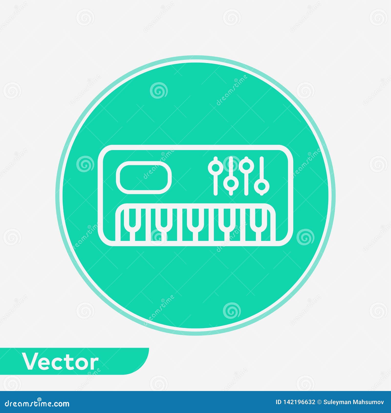 Synthesizer Vector Icon Sign Symbol Stock Vector - Illustration of midi ...