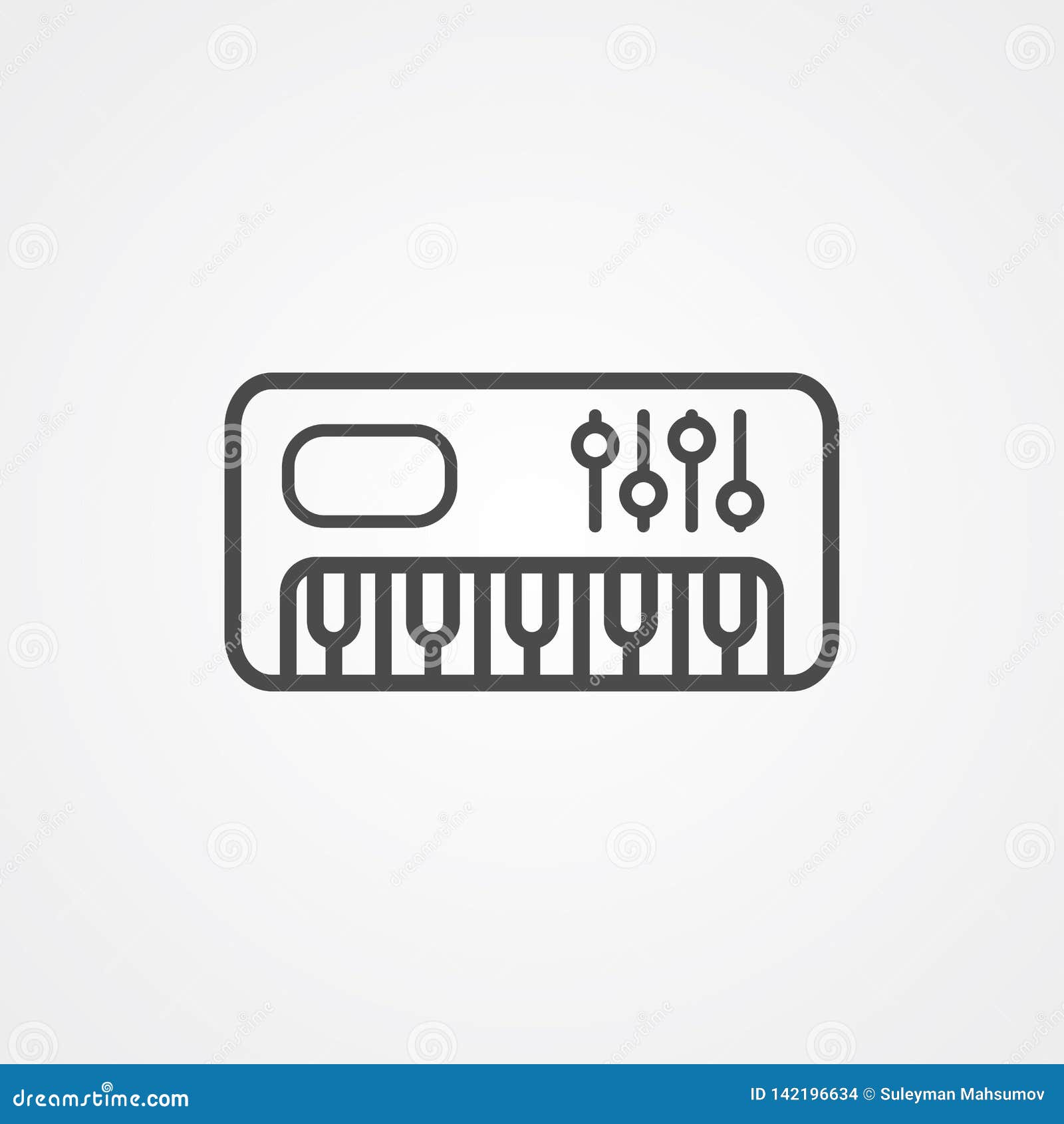 Synthesizer Vector Icon Sign Symbol Stock Vector - Illustration of bass ...
