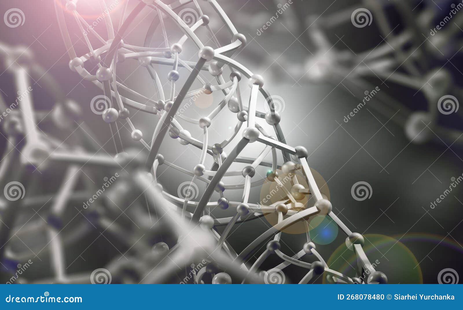 Synthetic Cyber DNA Molecule. Artificial Intelligence Neural Network ...