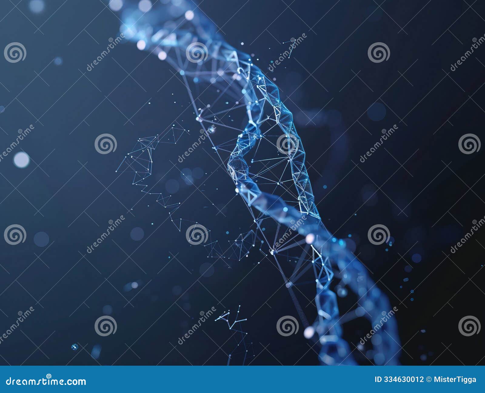 Synthetic Cyber DNA Molecule. Artificial Intelligence Neural Network ...
