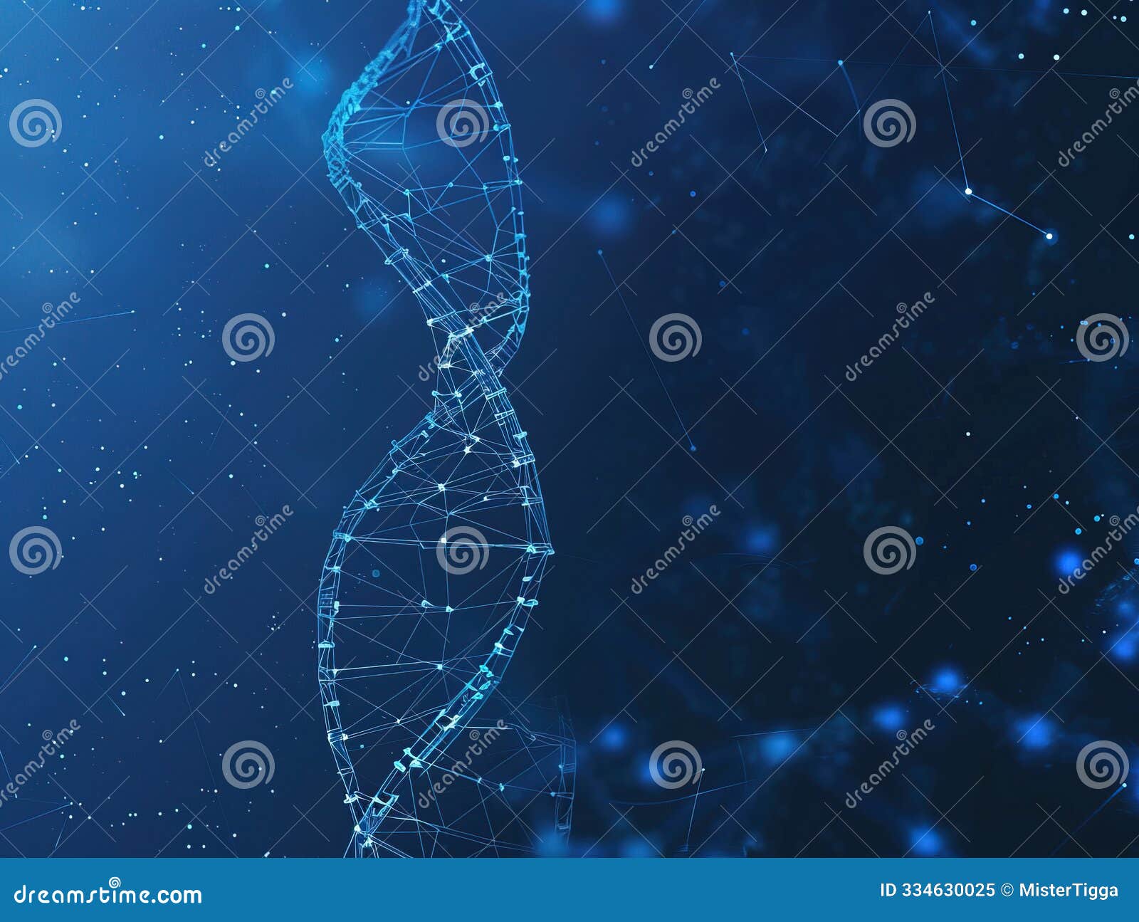 Synthetic Cyber DNA Molecule. Artificial Intelligence Neural Network ...