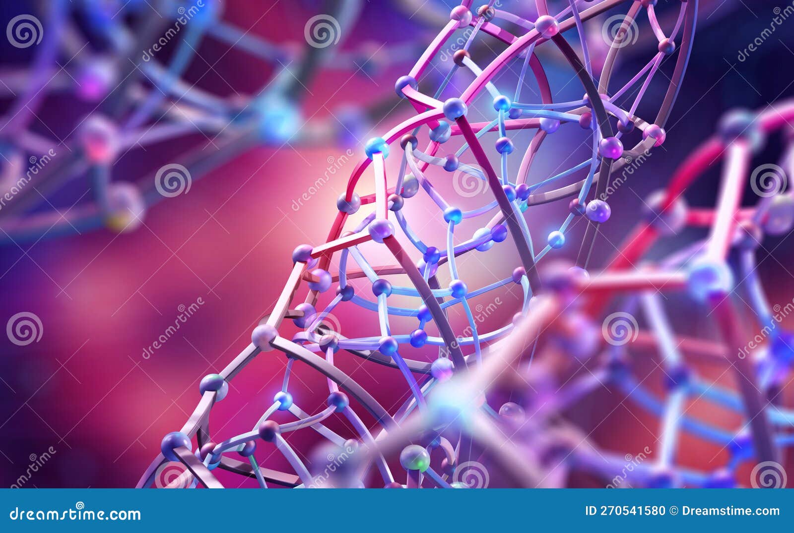 Synthetic Cyber DNA Molecule. Artificial Intelligence Neural Network ...