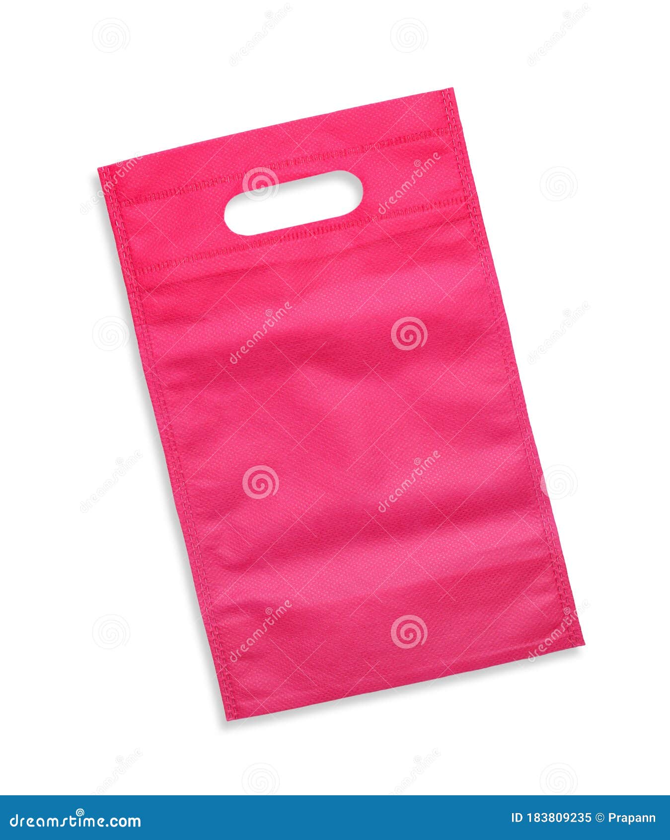 Synthetic Fabric Bag Isolated on White Background Stock Image - Image ...