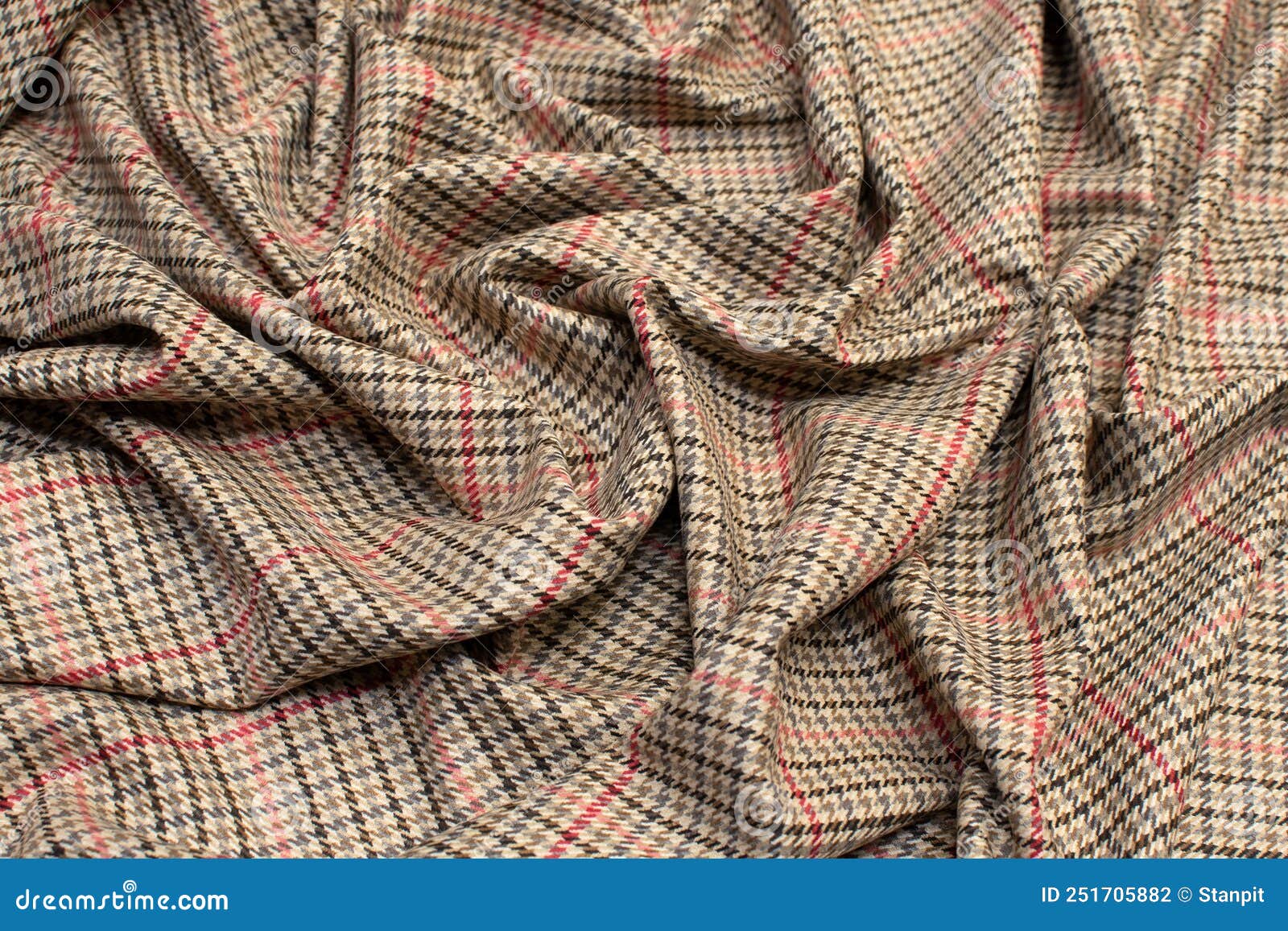 Synthetic Fabric Texture with Beige Viscose. Cell. Background, Pattern ...