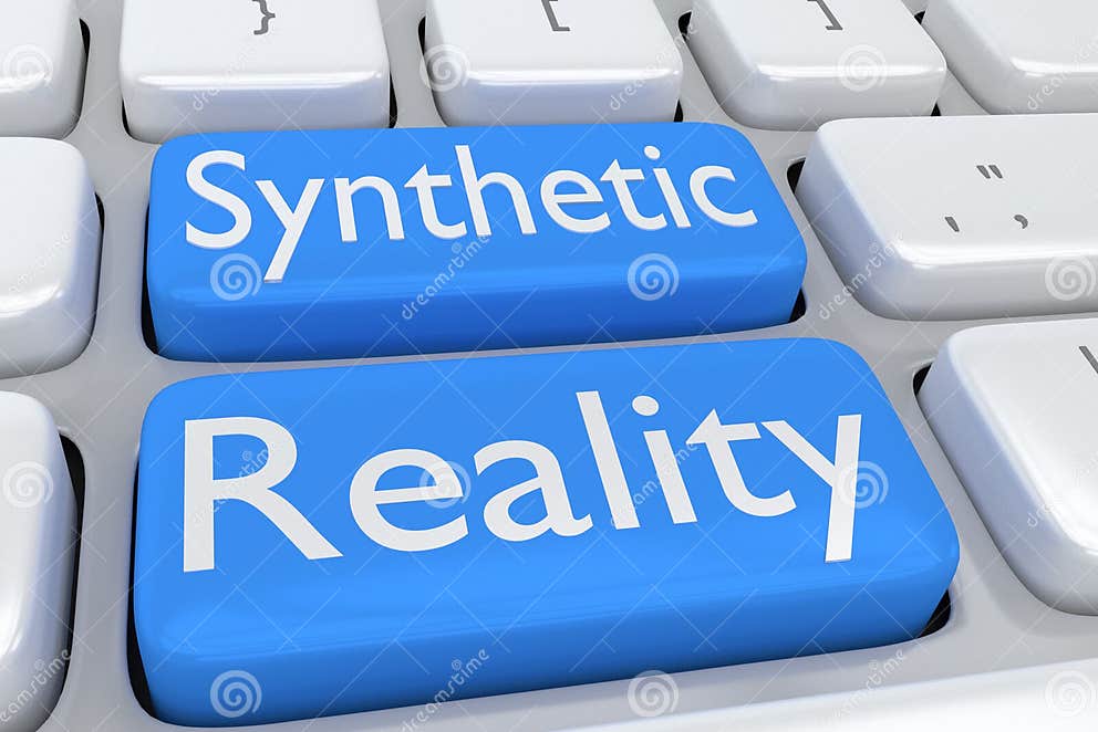 Synthetic Reality concept stock illustration. Illustration of multiple ...