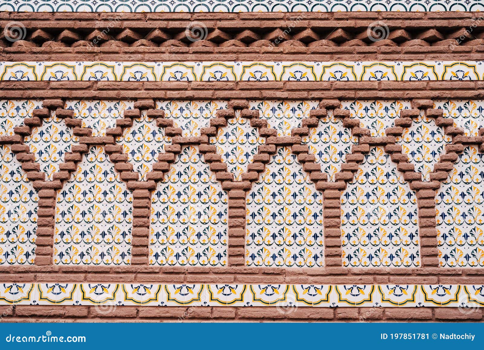 Synthetic Style in Mudejar Architecture. Patterns on the Facade Stock ...