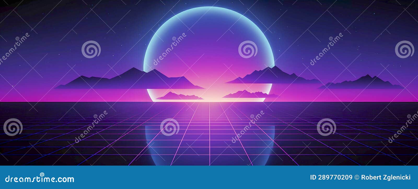 Synthwave Aesthetics: Minimalist Retro Background, Generative AI Stock ...