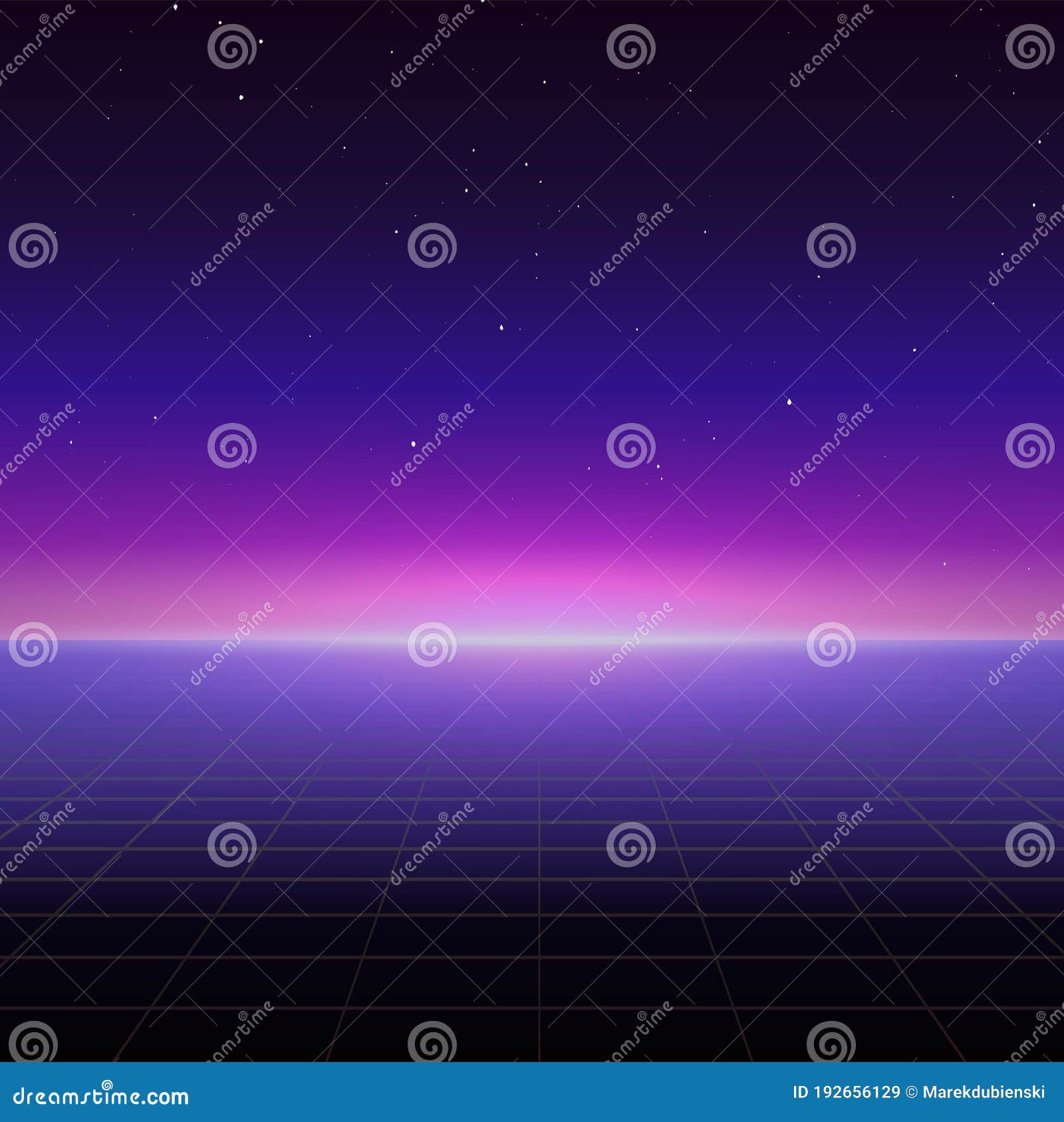 Synthwave Retro Landscape in 80`s Style | Graphic for Retro Wave Music ...