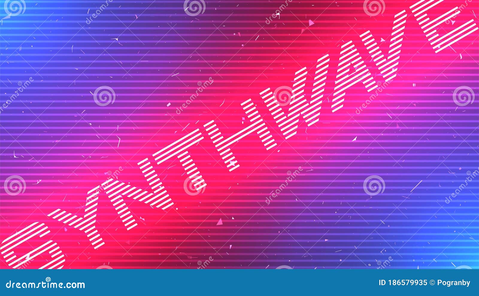 Synthwave Neon Banner. 80s Retro Future Background Stock Vector ...