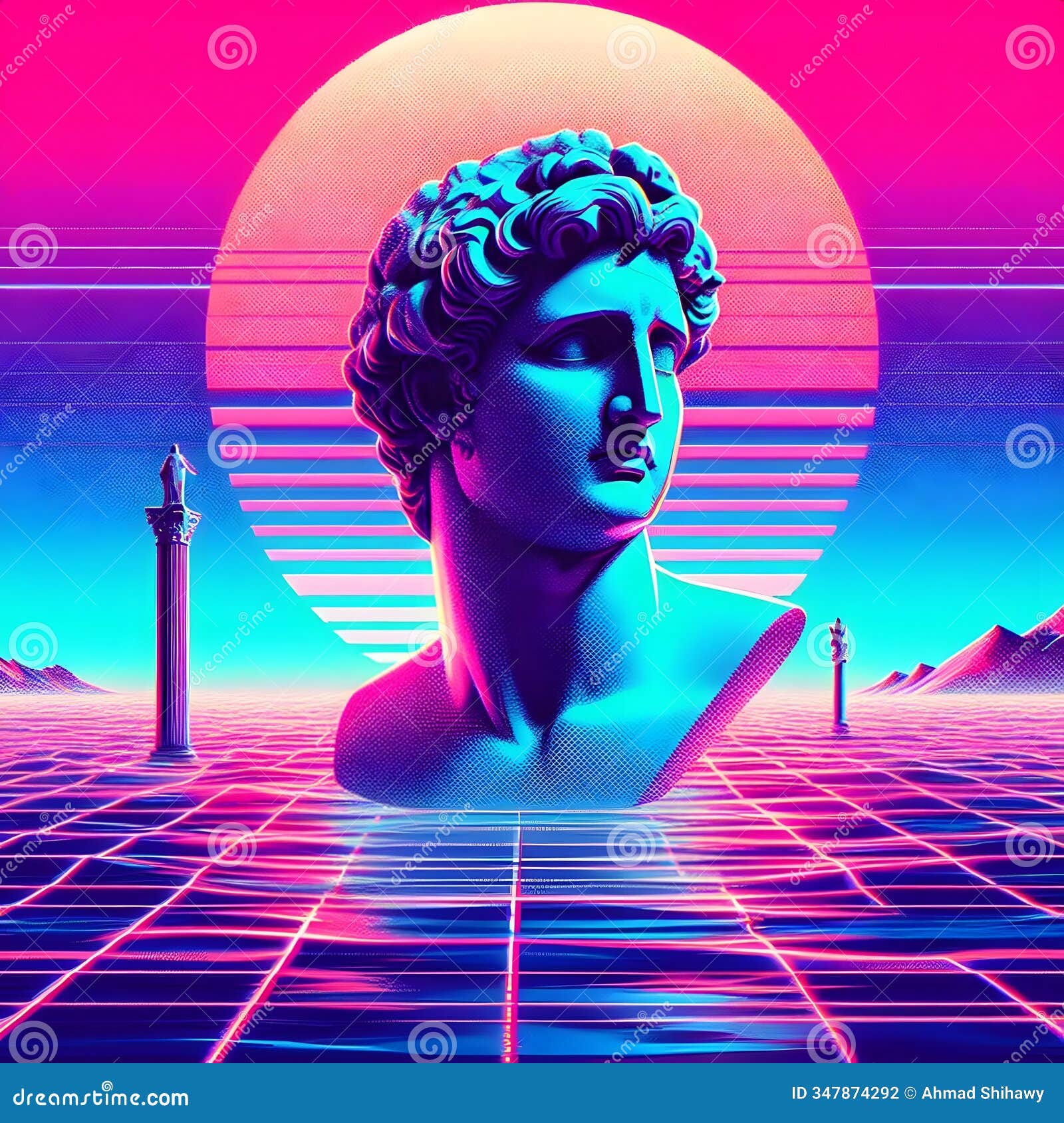 Synthwave retro style stock photo. Image of synthwave - 347874292