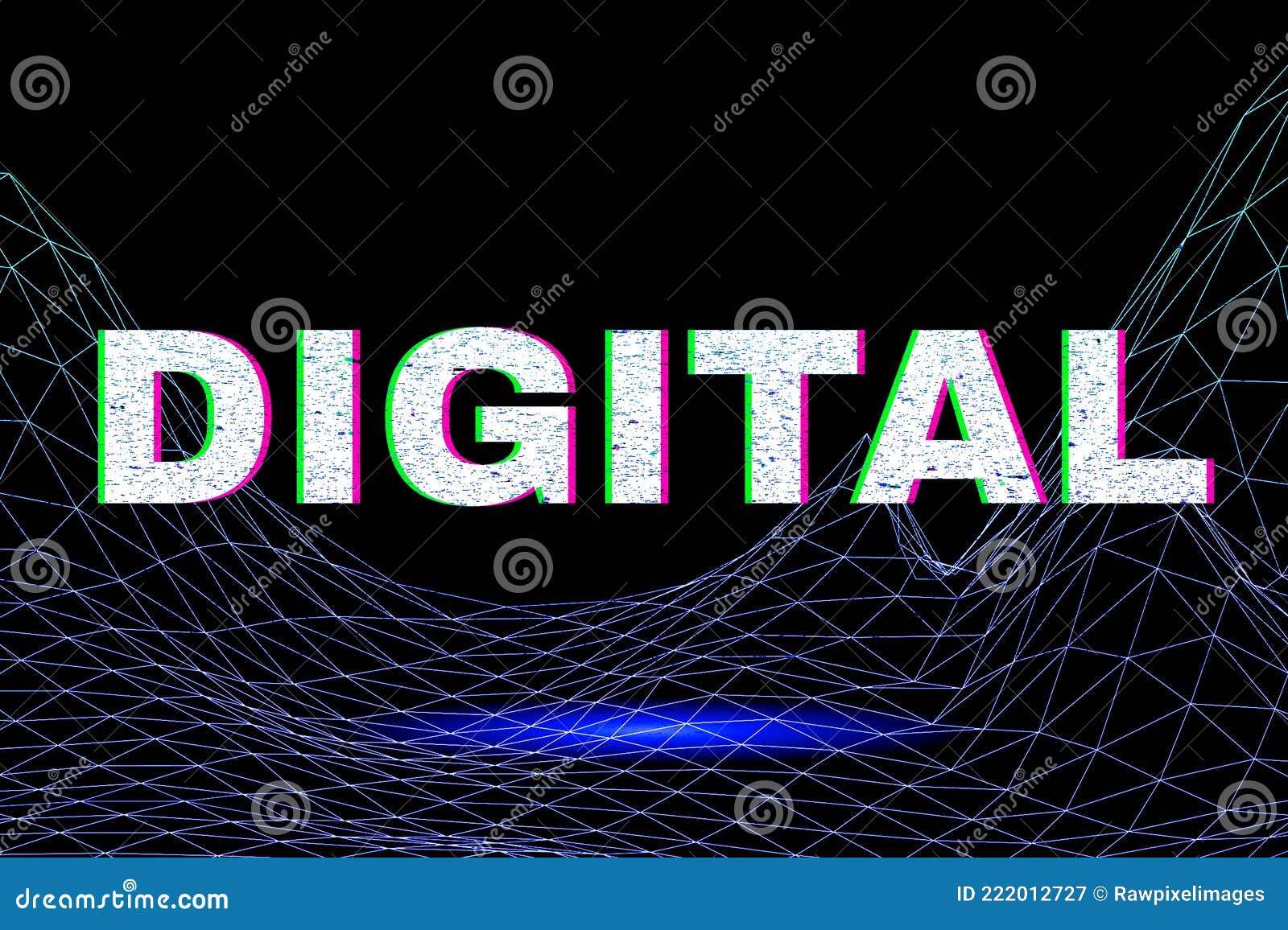 Synthwave Style Grid Style Digital Neon Text Font Stock Illustration ...