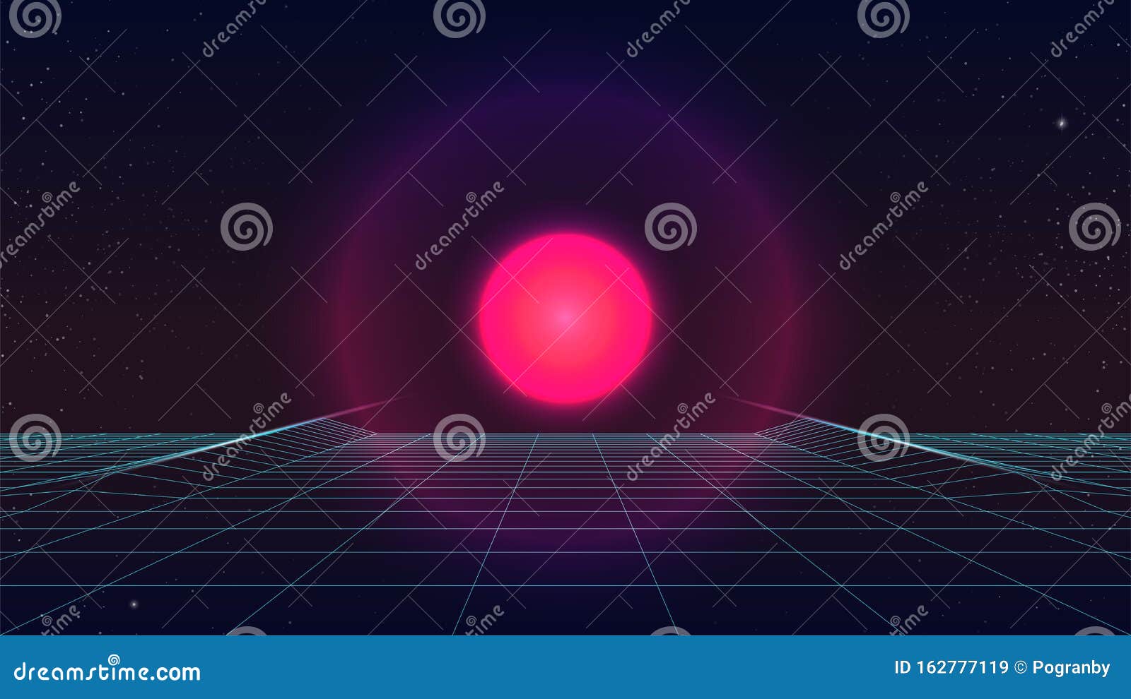 Synthwave Sunset Background. Futuristic Pink Sun on Starry Sky Stock ... Synthwave Sunset Background. Futuristic Pink Sun on Starry Sky Stock ...