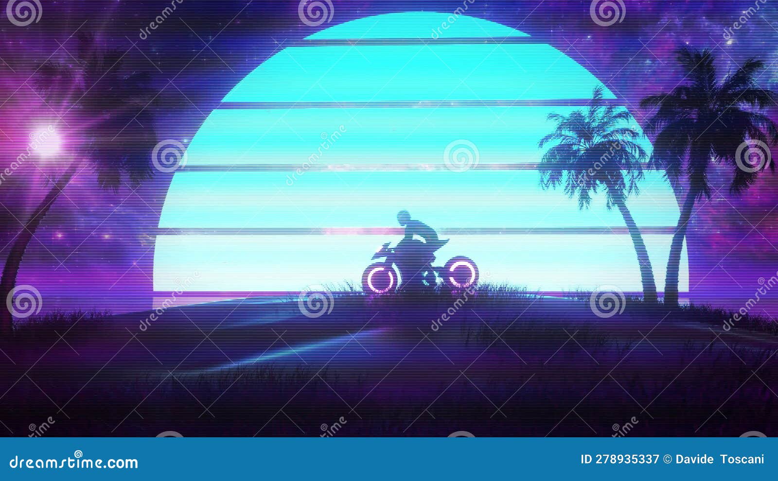 Synthwave Sunset at the Sea - Retrovawe Loop Landscape Background V2 ...