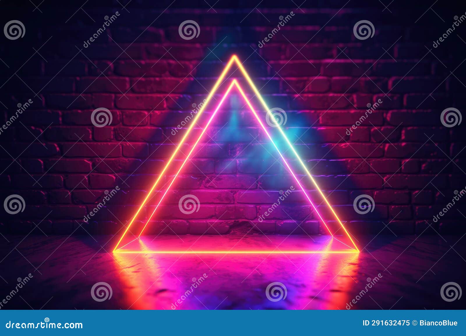 Synthwave Triangle, Photorealistic. Generative AI Weber. Stock ...
