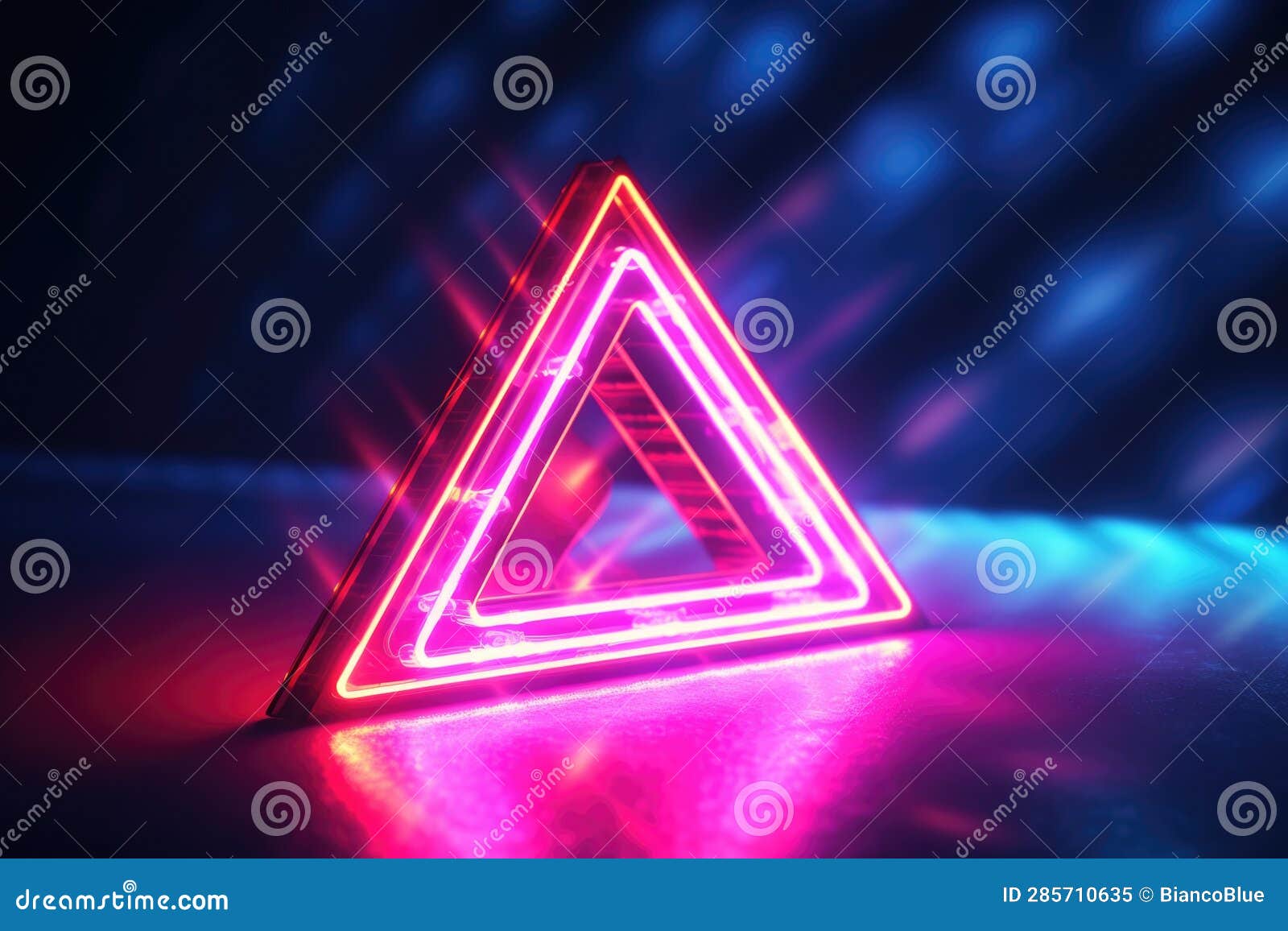 Synthwave Triangle, Photorealistic. Generative AI Weber. Stock ...