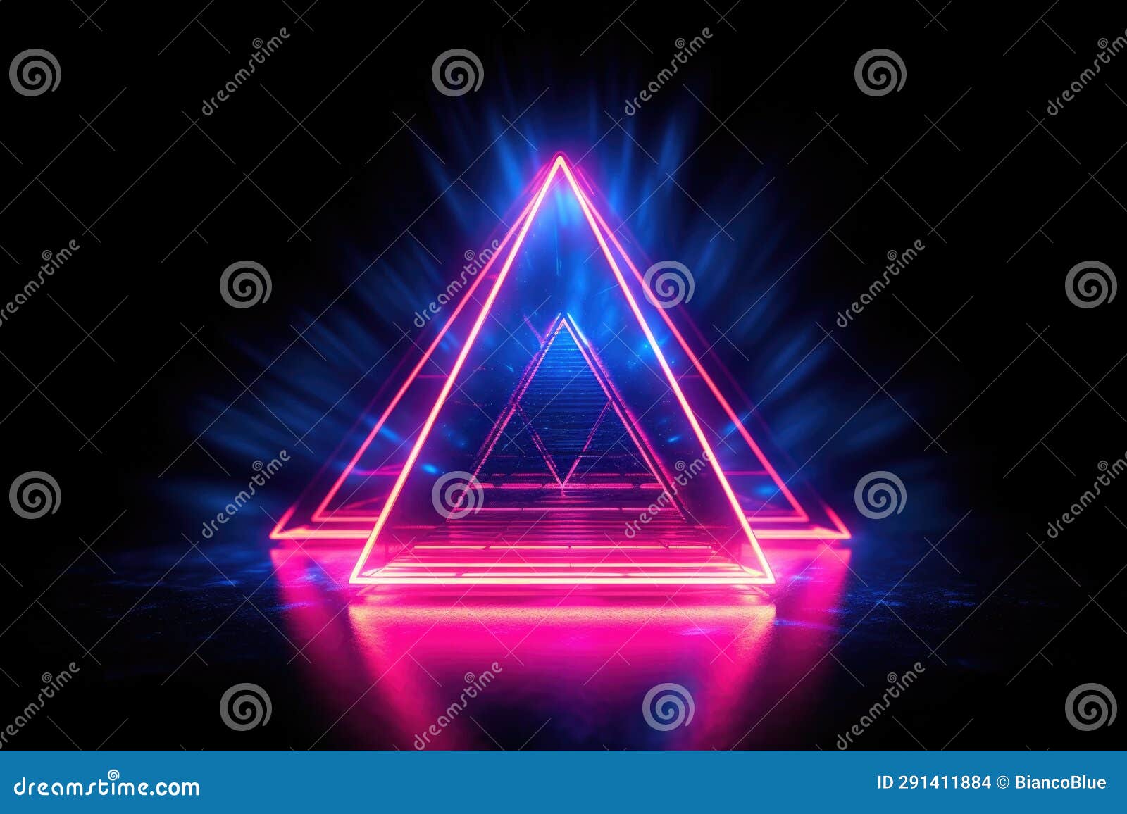 Synthwave Triangle, Photorealistic. Generative AI Weber. Stock ...