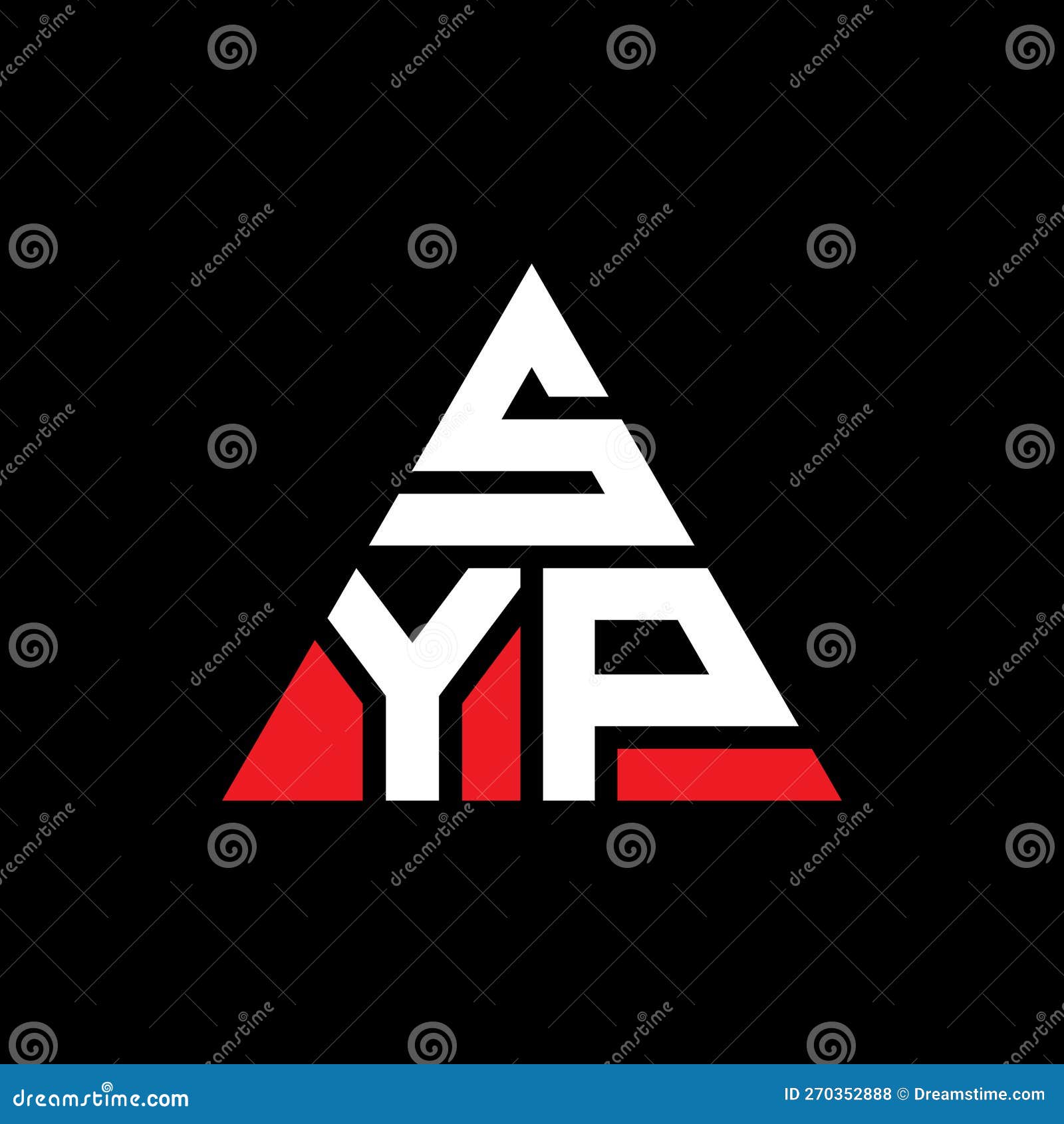 SYP Triangle Letter Logo Design with Triangle Shape. SYP Triangle Logo ...