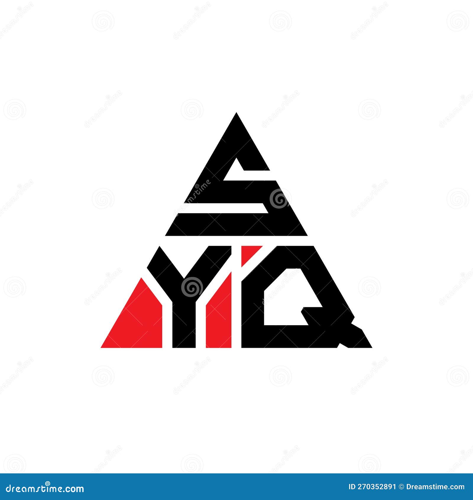 SYQ Triangle Letter Logo Design with Triangle Shape. SYQ Triangle Logo ...