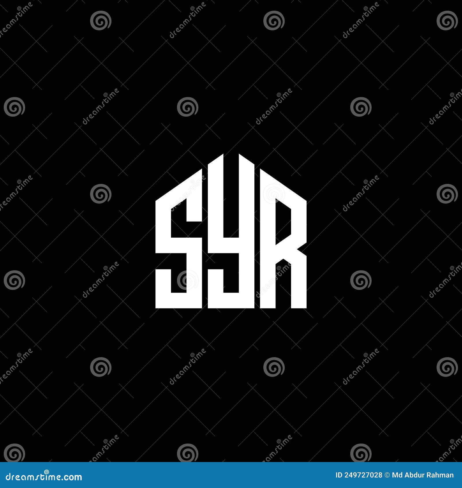 SYR Letter Logo Design On BLACK Background. SYR Creative Initials ...