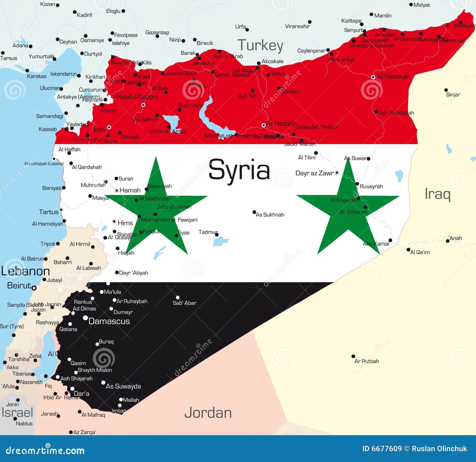 Syria stock vector. Illustration of damascus, background - 6677609