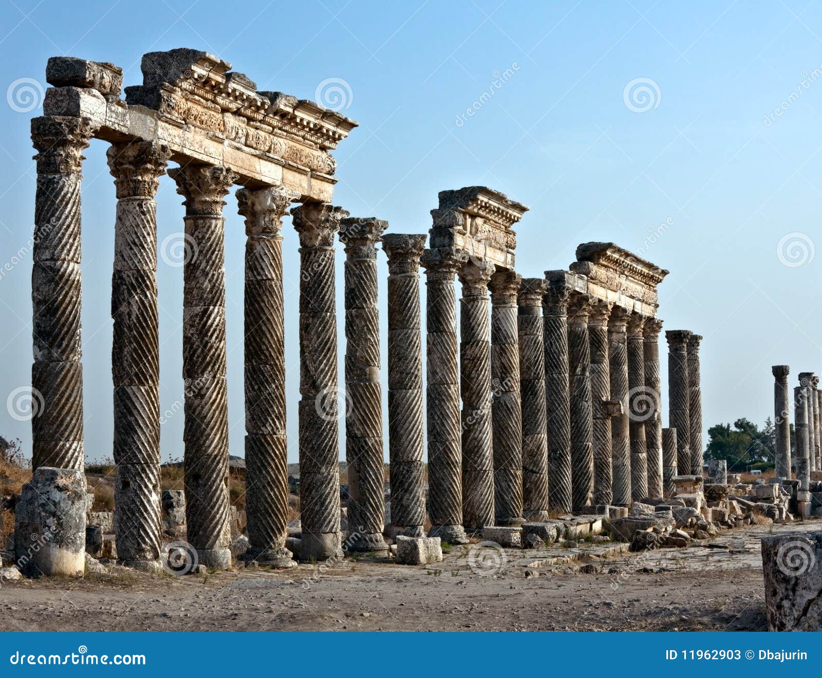 Syria - Apamea stock image. Image of landmark, culture - 11962903