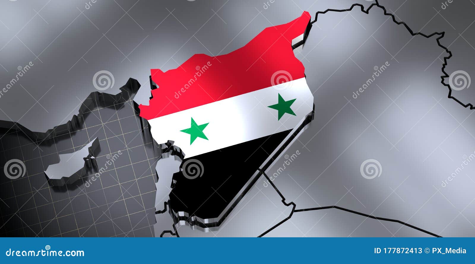 Map Of Syria And Borders, Physical Map Middle East, Arabian Peninsula ...