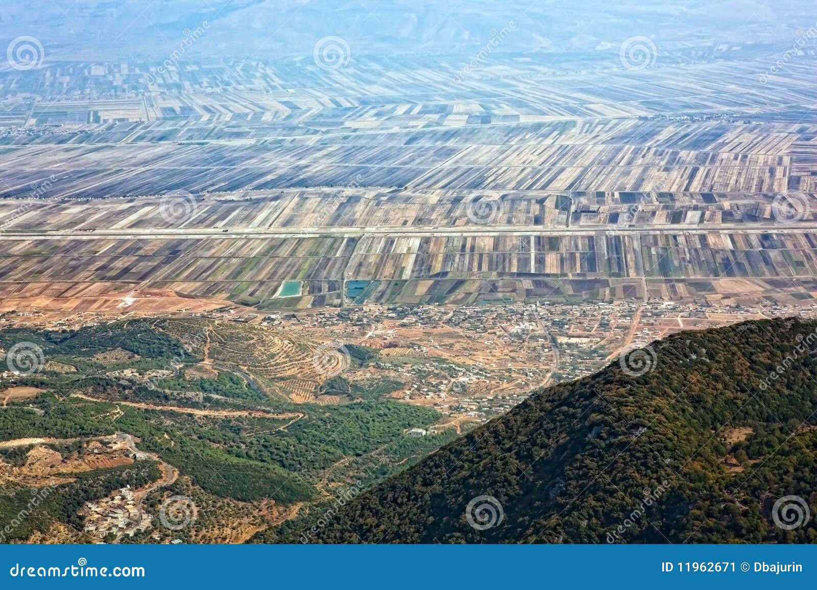 Syria - Fields with Irrigation Stock Image - Image of panorama, haze ...
