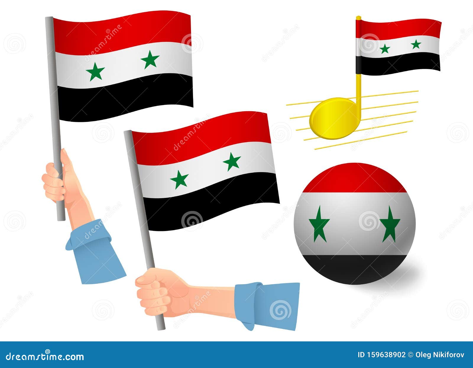 Syria flag icon set stock illustration. Illustration of symbol - 159638902